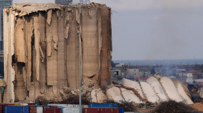 Large section of smoldering Beirut port silos collapses – USA TODAY NEWS